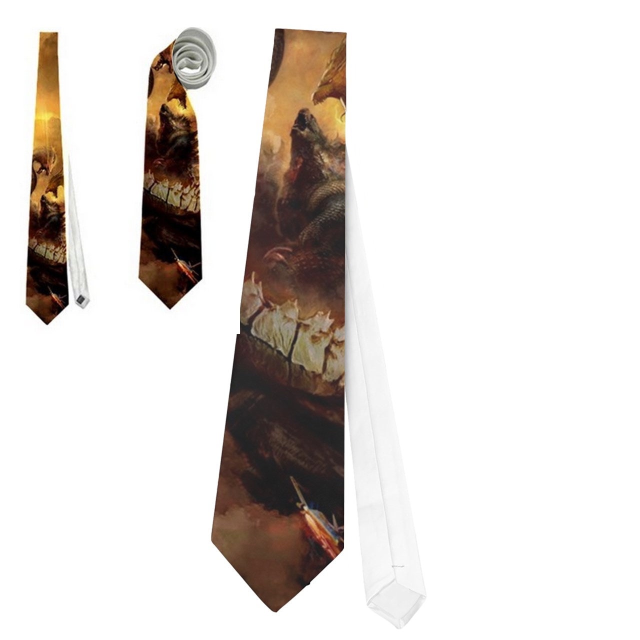Necktie Godzilla Kaiju Ocean Monster Japanese Tie Cosplay - Etsy