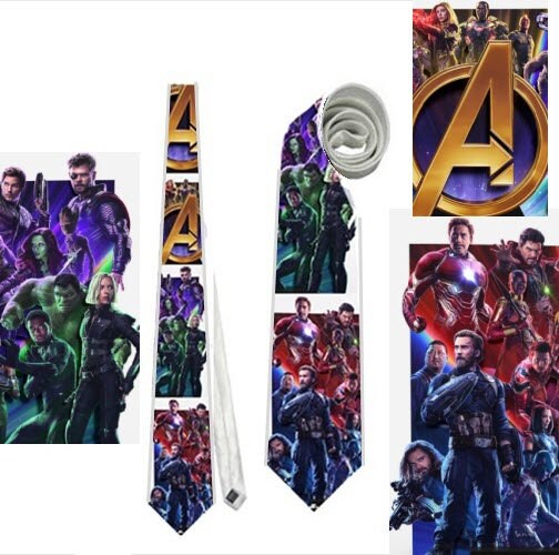 Necktie Hulk Thor Tony Stark Ironman Black Widow Captain America ...