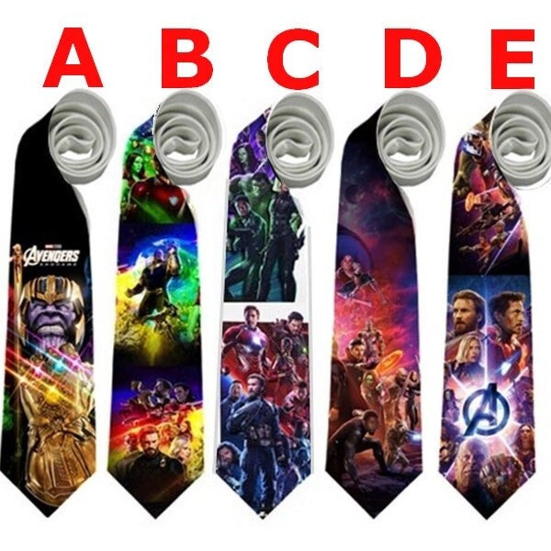Necktie Hulk Thor Tony Stark Ironman Black Widow Captain America ...