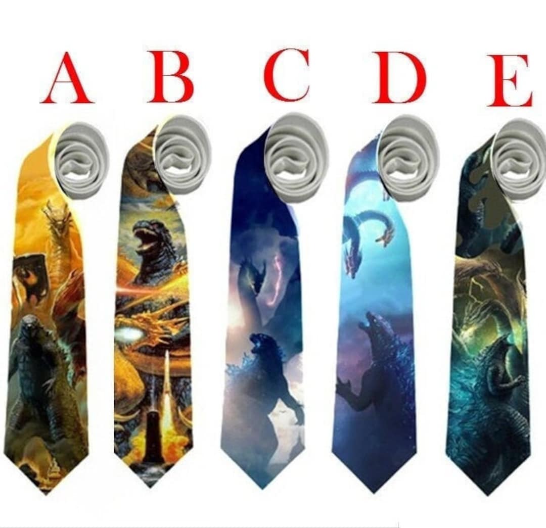 Necktie Godzilla Kaiju Ocean Monster Japanese Tie Cosplay Tokusatsu - Etsy