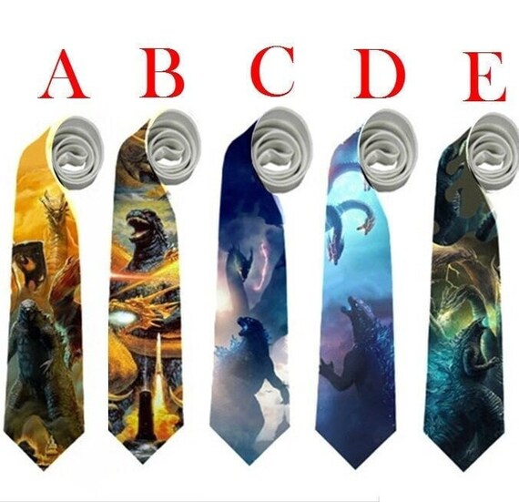 Necktie Godzilla Kaiju Ocean Monster Japanese Tie Cosplay - Etsy