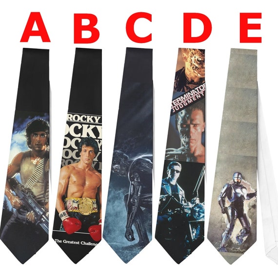 Necktie Rambo Terminator Robocop OCP Rocky 3 Skynet Halloween - Etsy
