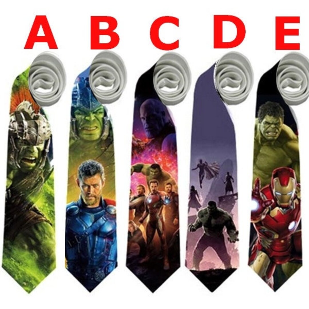 Necktie Hulk Thor Tony Stark Ironman Hulkbuster MK I Thanos Bruce ...