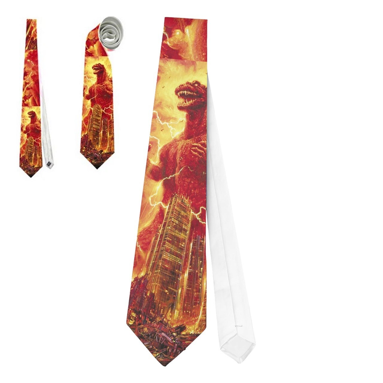 Necktie Godzilla Kaiju Ocean Monster Japanese Tie Cosplay Tokusatsu - Etsy