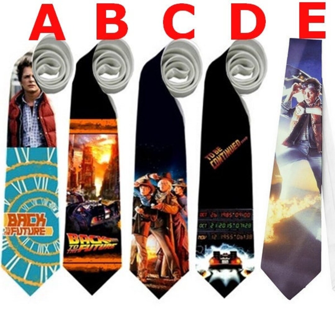 Necktie Back Marty Mcfly Emmet Brown Dr Brown Jennifer Parker Future ...