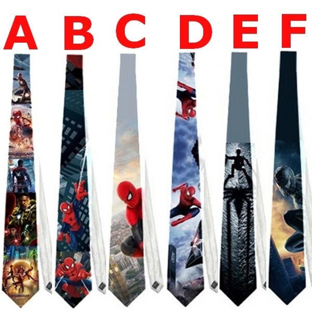 Necktie Spiderman Spider-man Symbiote Venom Simbiote Super Hero Cosplay ...