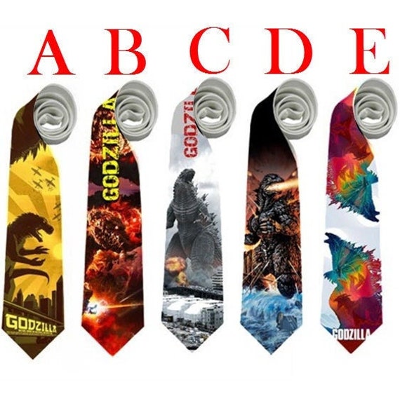 Necktie Godzilla Kaiju Ocean Monster Japanese Tie Cosplay - Etsy