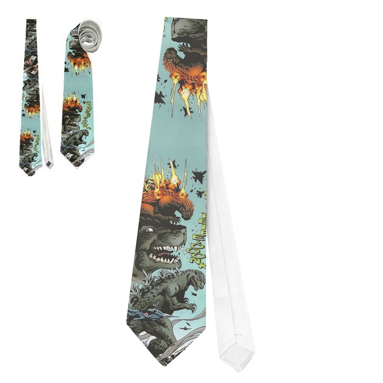 Necktie Godzilla Kaiju Ocean Monster Japanese Tie Cosplay - Etsy