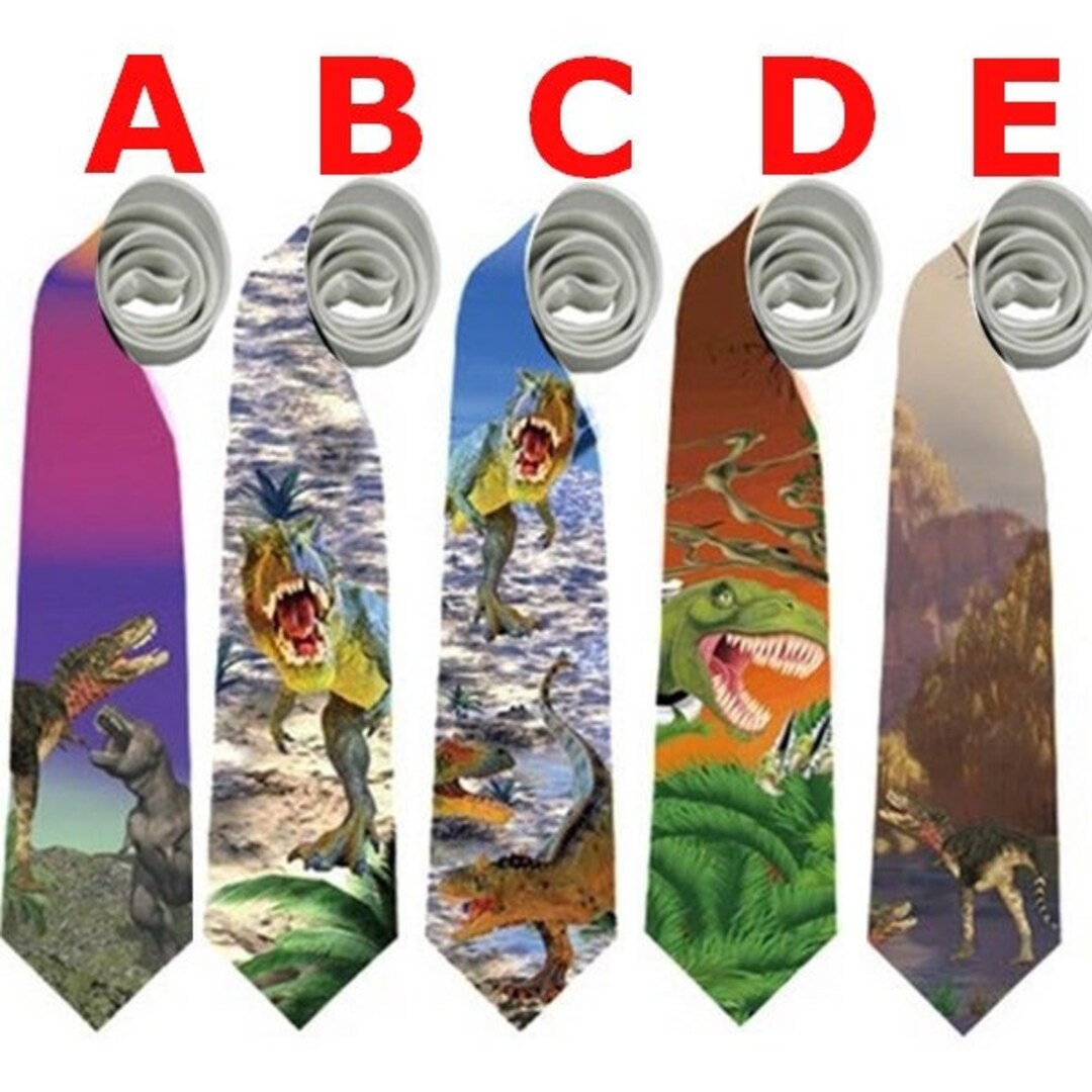 Necktie Dinosaur T Rex Extinction Meteorites Cosplay - Etsy