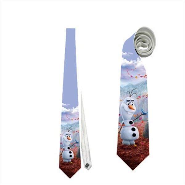 Necktie Frozen Elsa Princess Olaf Snowman Anna Sven Tie - Etsy