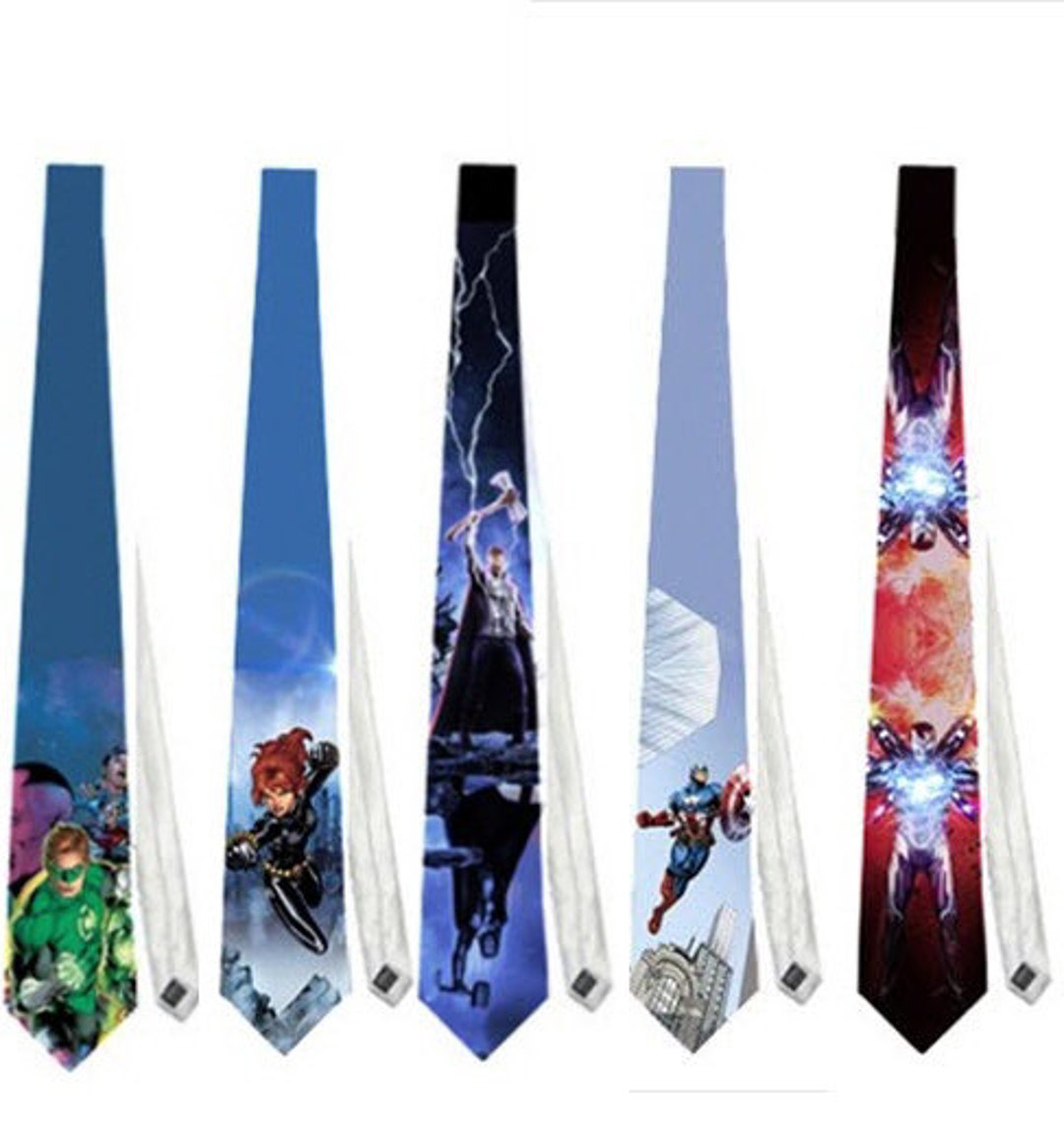 Necktie Hulk Thor Tony Stark Ironman Black Widow Captain America ...