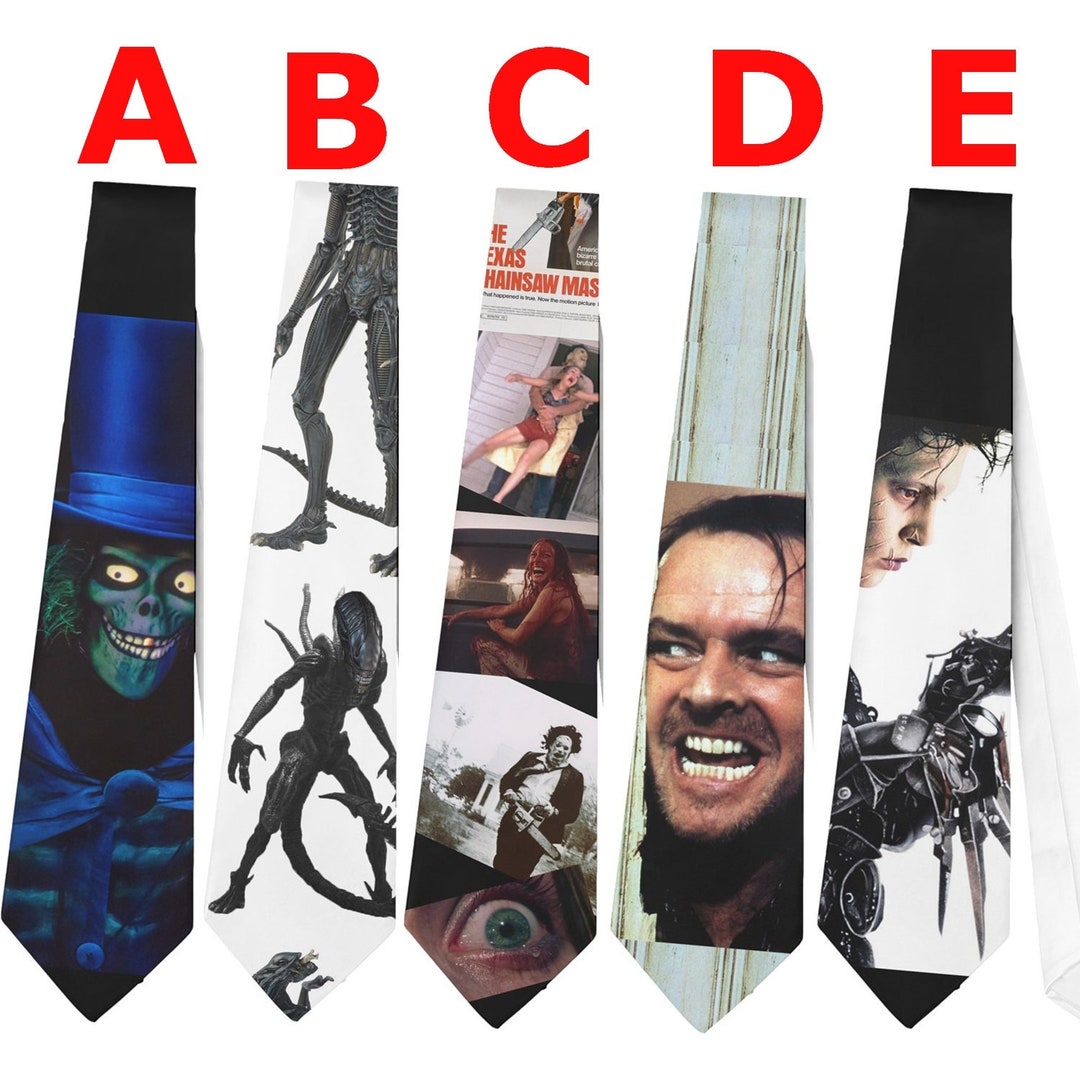 Necktie Chainsaw Hatbox Skeleton Ghost Alien Xenomorph Shining Edward ...