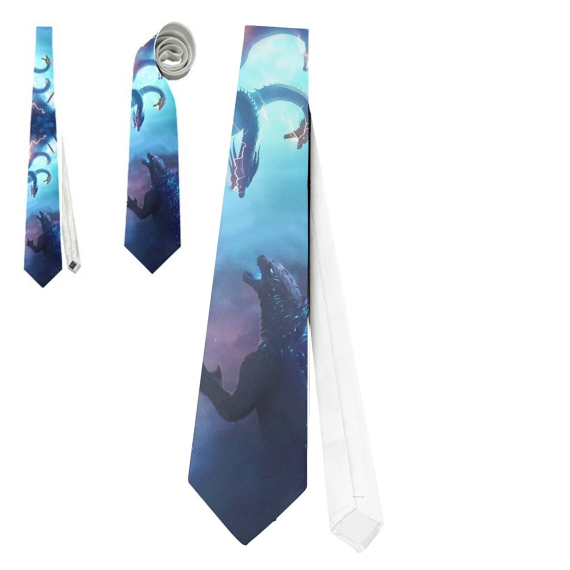 Necktie Godzilla Kaiju Ocean Monster Japanese Tie Cosplay Tokusatsu - Etsy