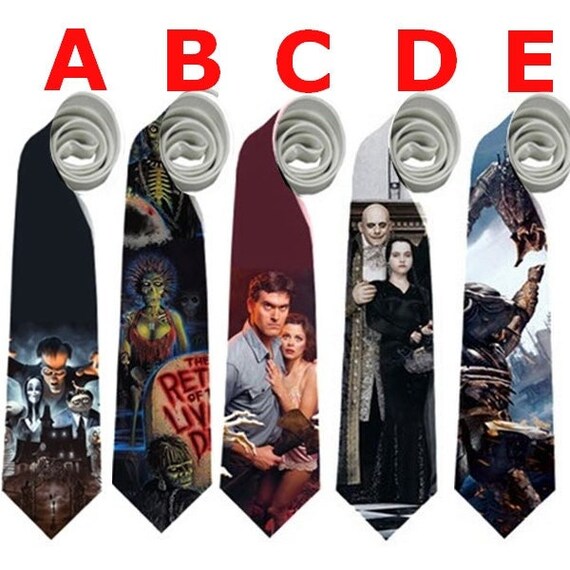 Necktie Zombies Addams Morticia Dead Predator Ash Halloween - Etsy