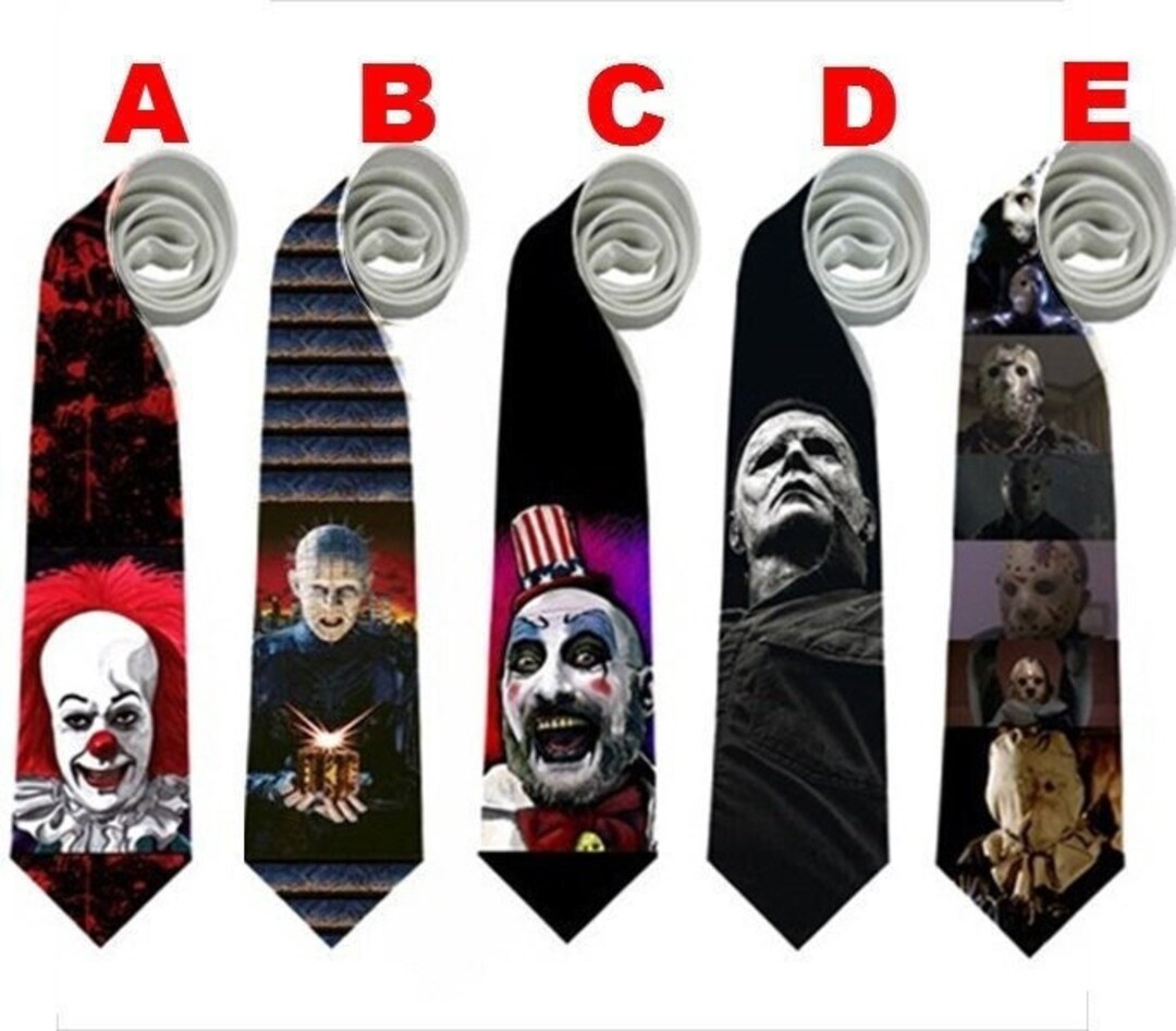 Necktie Horror Movies Pennywise Clown Captain Spaulding Hellraiser ...