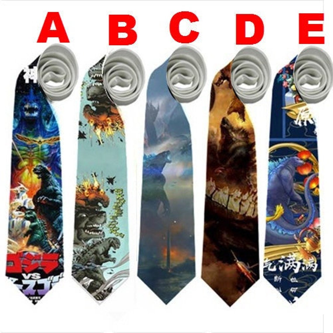 Necktie Godzilla Kaiju Ocean Monster Japanese Tie Cosplay - Etsy
