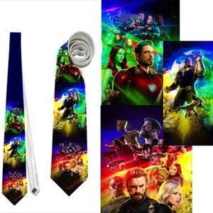 Necktie Hulk Thor Tony Stark Ironman Black Widow Captain - Etsy