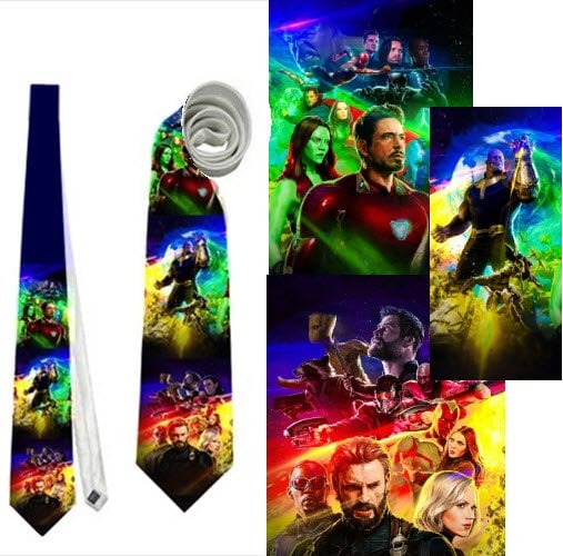 Necktie Hulk Thor Tony Stark Ironman Black Widow Captain America ...