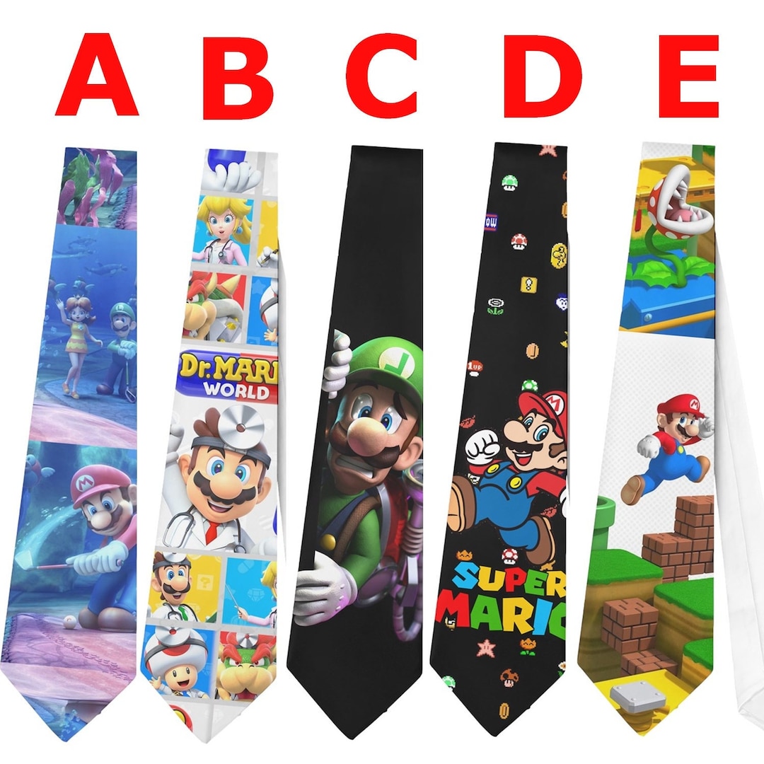 Necktie Mario Toad Goomba Yoshi Luigi Piranha Plant Retro Halloween ...