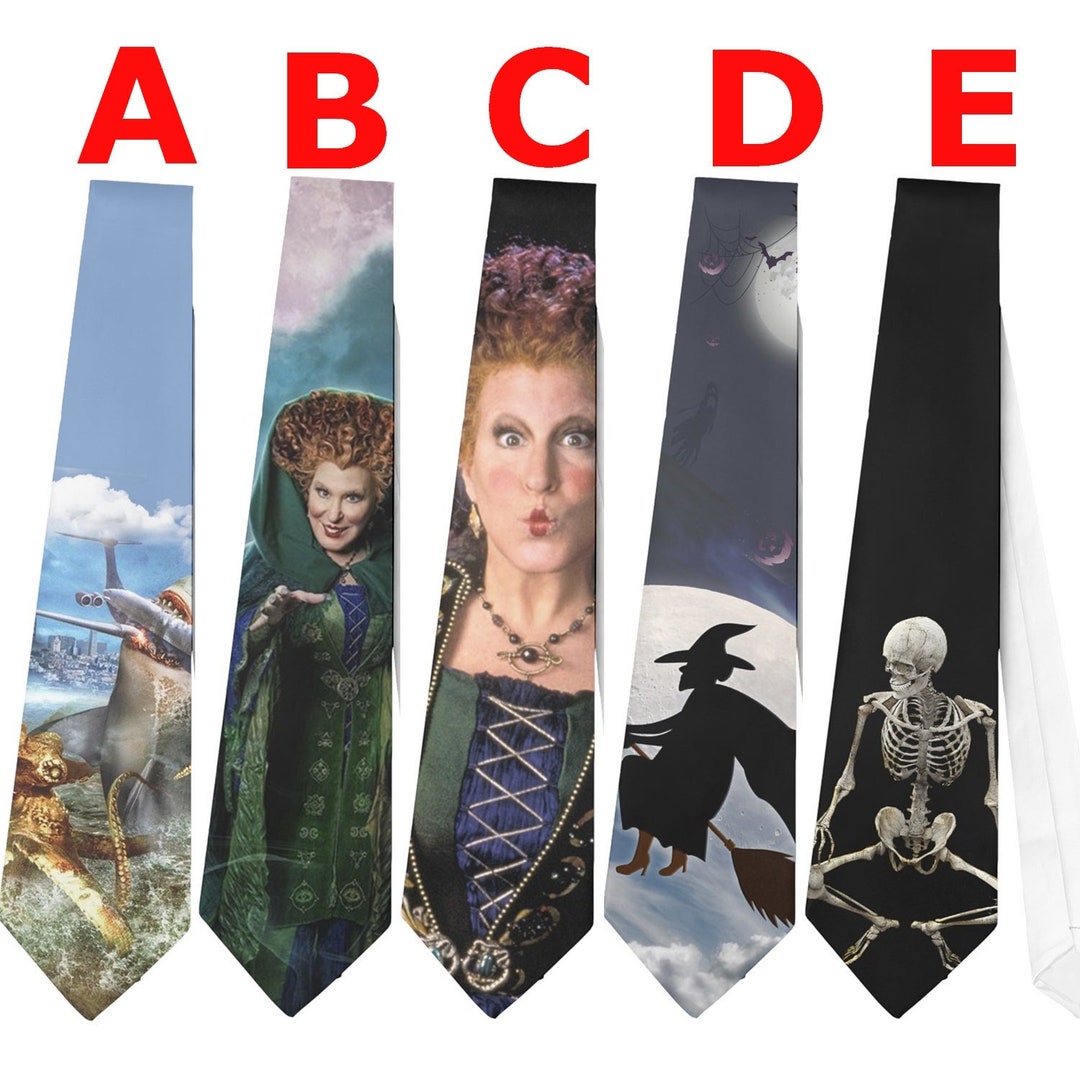 Necktie Halloween Shark Witch Skeleton Moon Undead Cosplay - Etsy