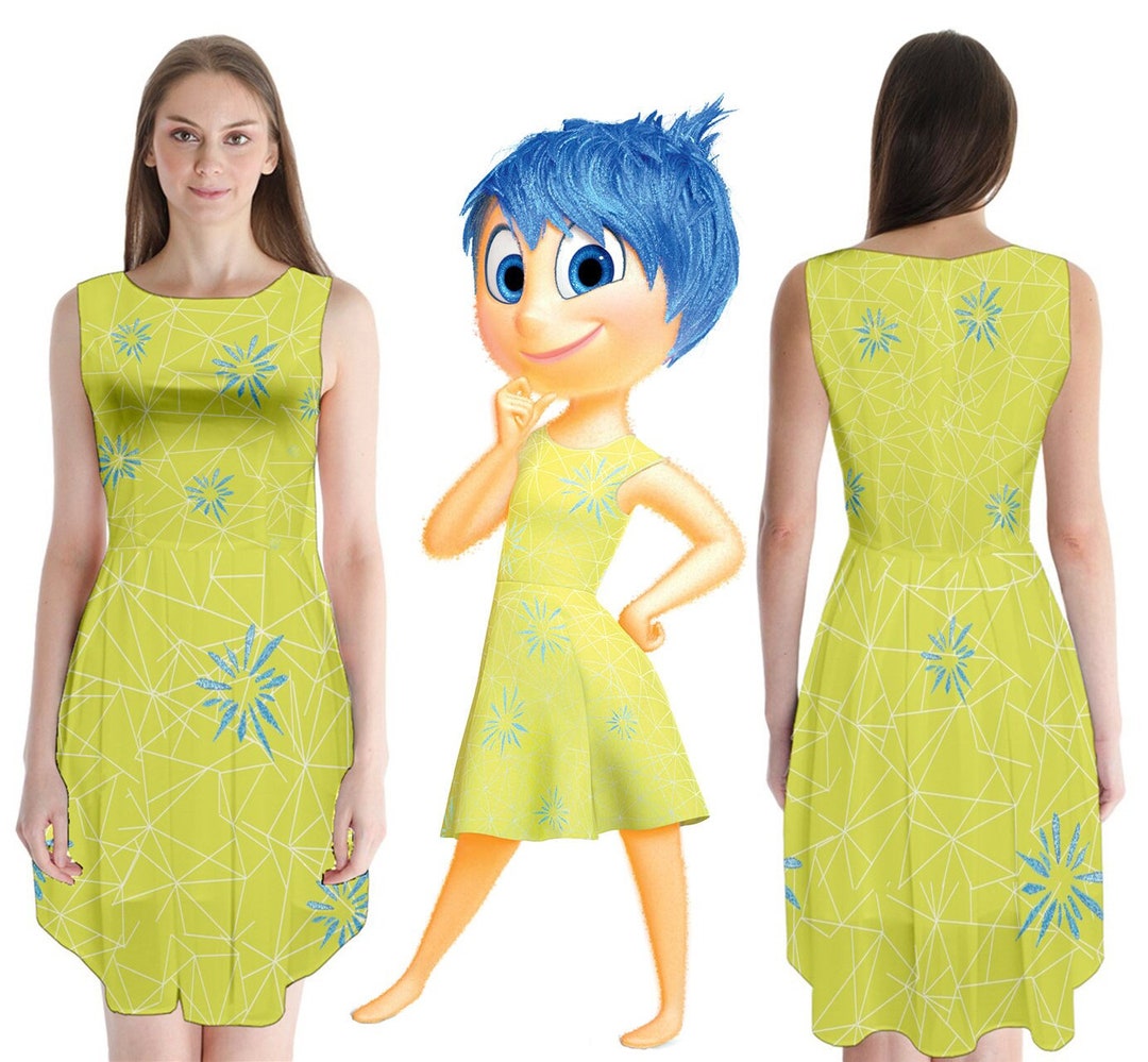 Joy From Inside Out Costume Dress Disguise Women Adult Size for ...