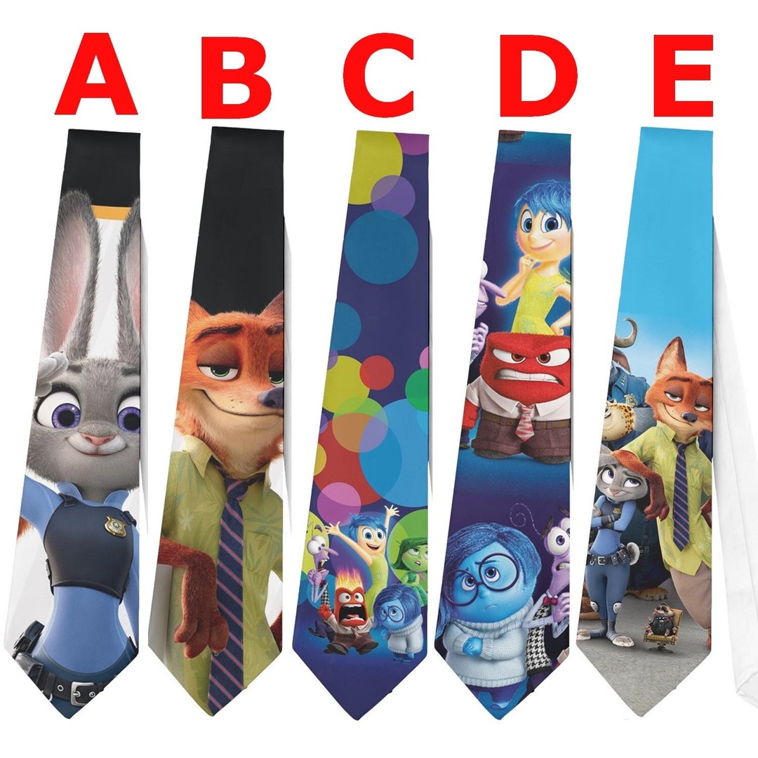 Necktie Zootopia Zootropolis Sloth Fox Nick Bunny Police Inside Out ...