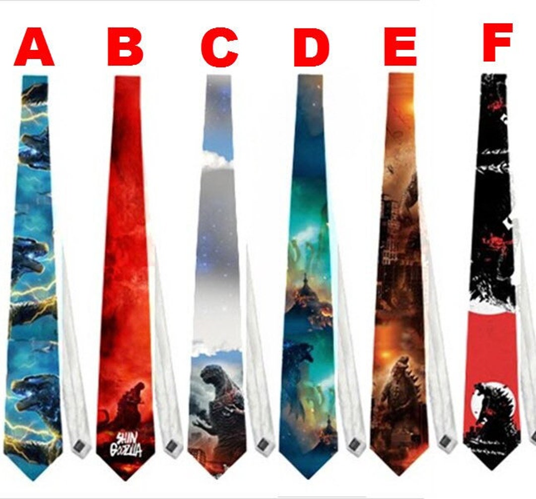 Necktie Godzilla Kaiju Ocean Monster Japanese Tie Cosplay Tokusatsu - Etsy