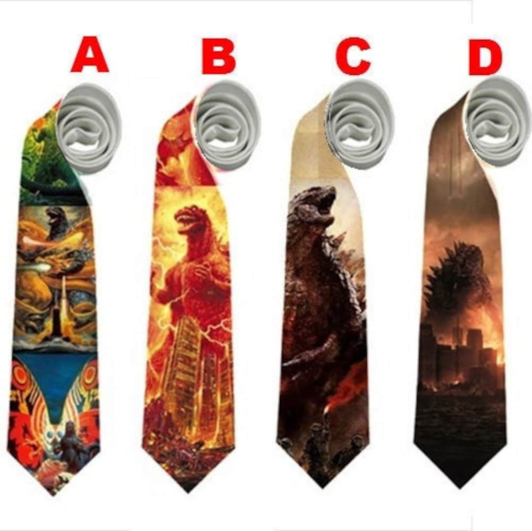 Necktie Godzilla Kaiju Ocean Monster Japanese Tie Cosplay Tokusatsu - Etsy