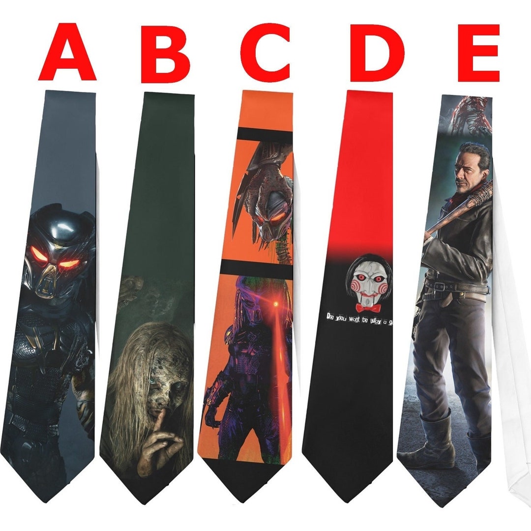 Necktie Evil Zombies Predator Horror Halloween Saw Lucille Negan ...