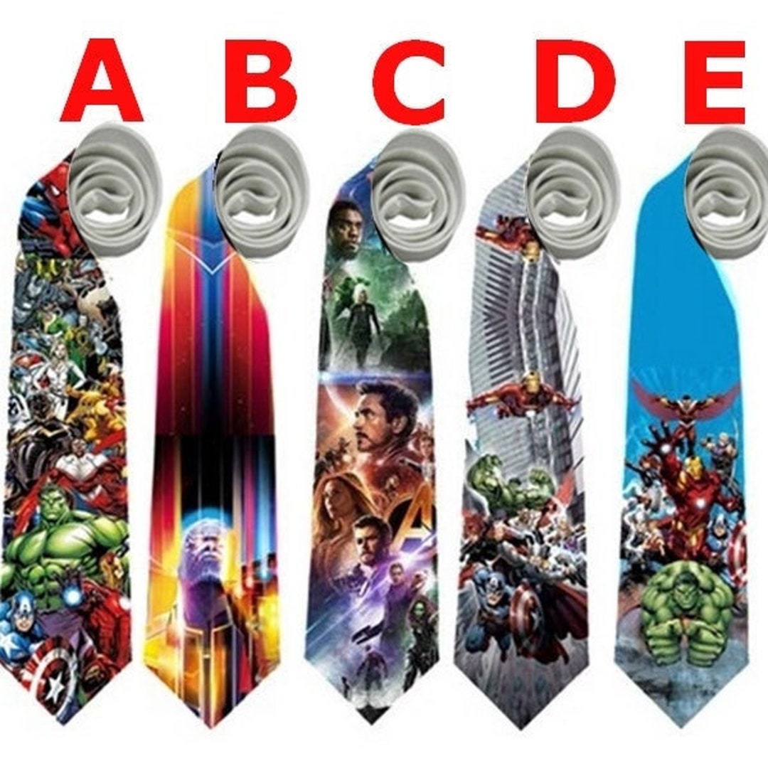 Necktie Hulk Thor Tony Stark Ironman Black Widow Captain America ...