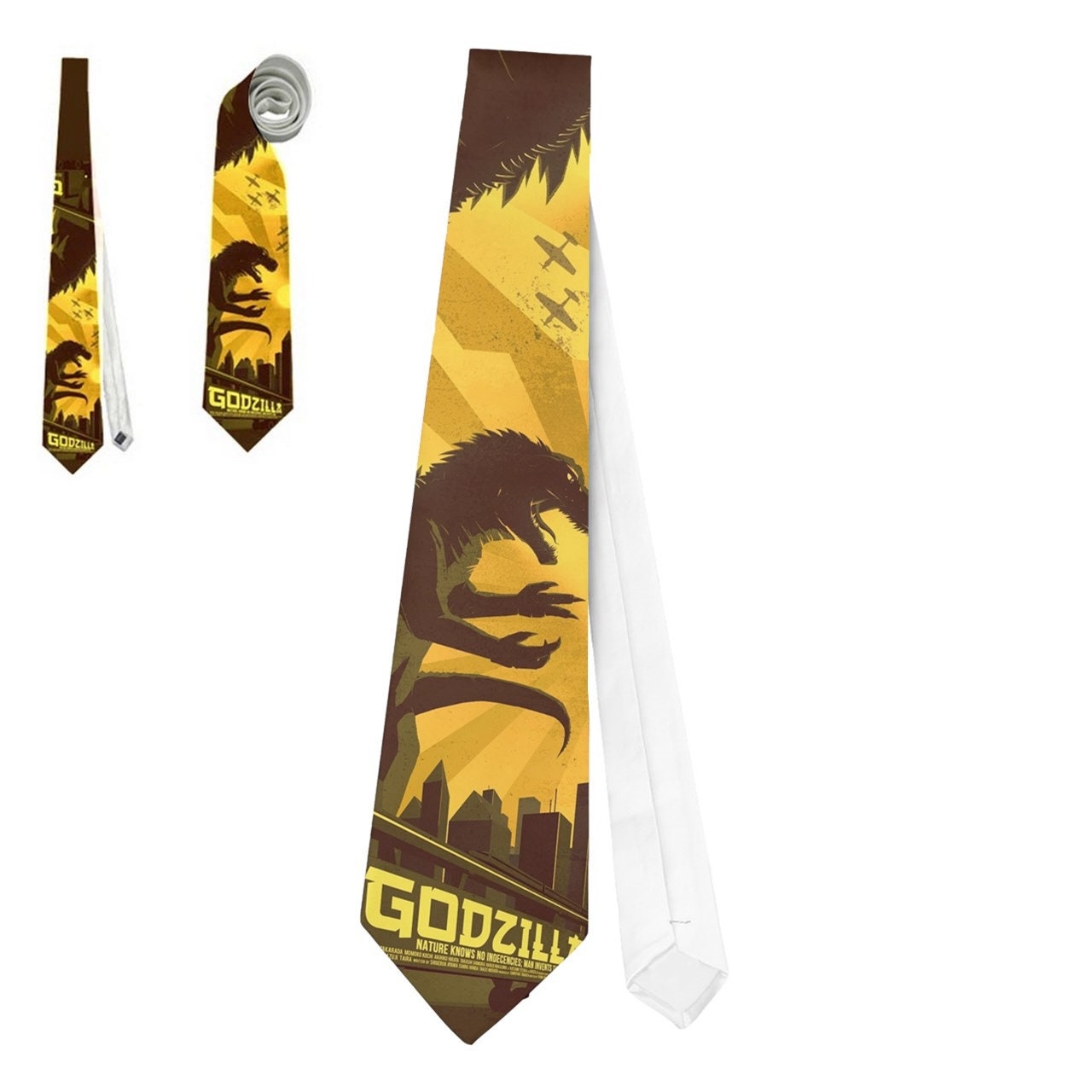 Necktie Godzilla Kaiju Ocean Monster Japanese Tie Cosplay Tokusatsu - Etsy