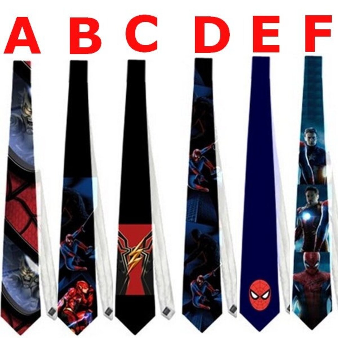 Necktie Spiderman Spider-man Flash Captain America Iron Man Super Hero ...