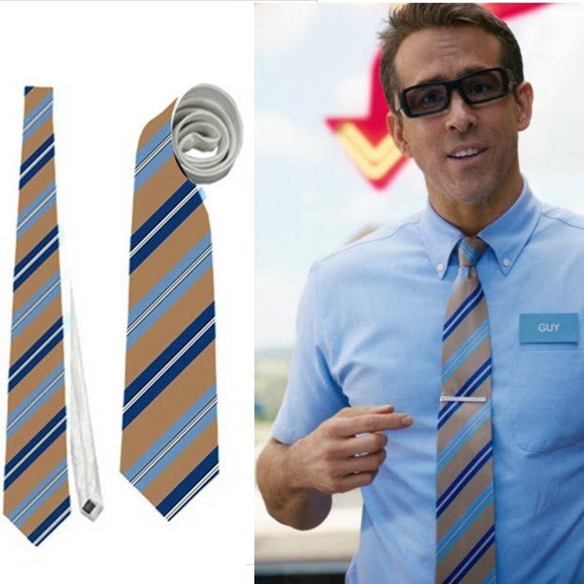Necktie Free Guy Cosplay - Etsy
