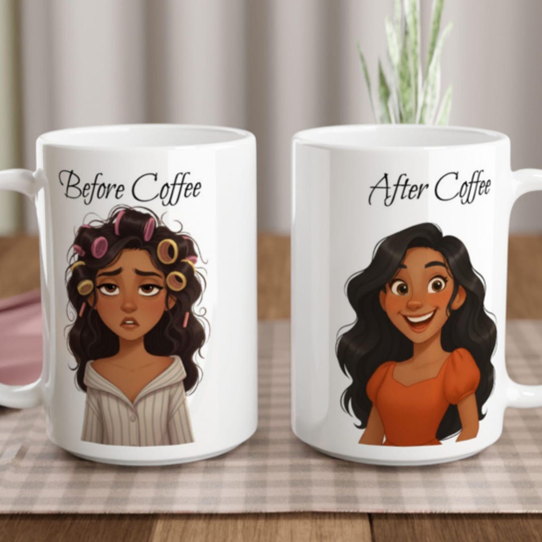 Customizable Before & After Coffee Mug - Funny Gift for Women - Etsy