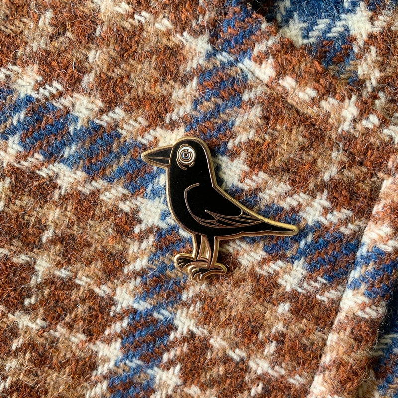 Raven Enamel Pin - Etsy