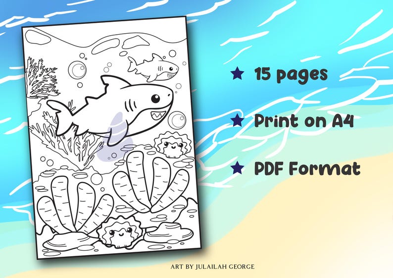 Kawaii Coloring Pages | 15 Pages | for Kids and Adults | Digital ...