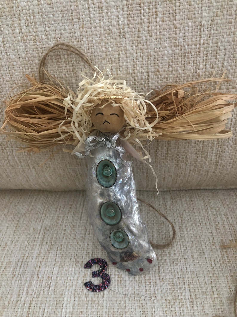 Large Oyster Shell Angels 5"-6" Beautifully Hand Designed for You ...