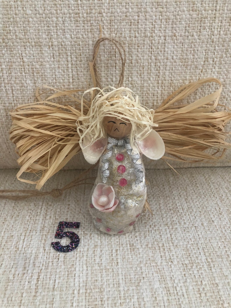 Large Oyster Shell Angels 5"-6" Beautifully Hand Designed for You ...