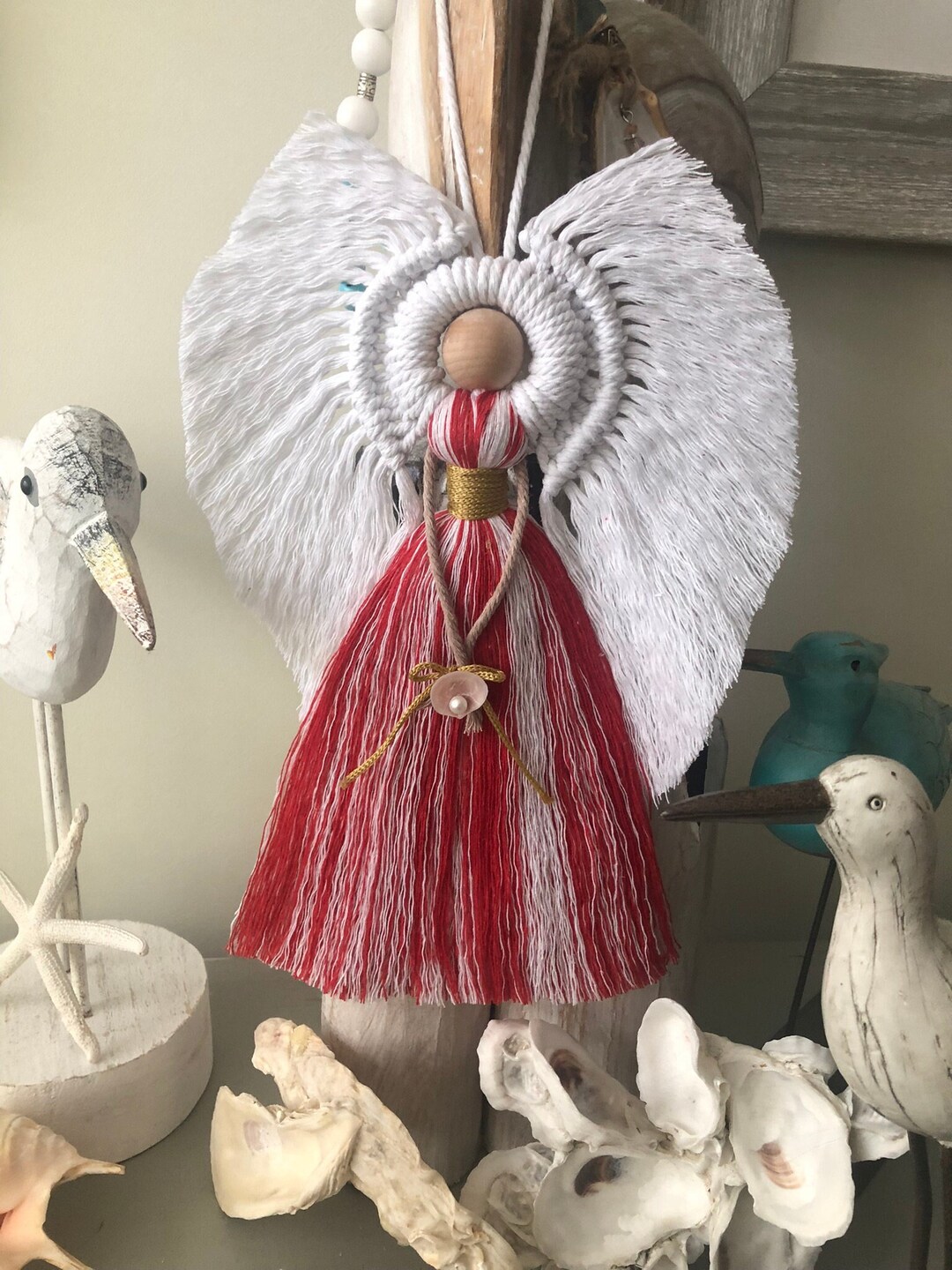Macrame Angel , Macrame Christmas Angel, Wall Hanging Decor, Angel ...