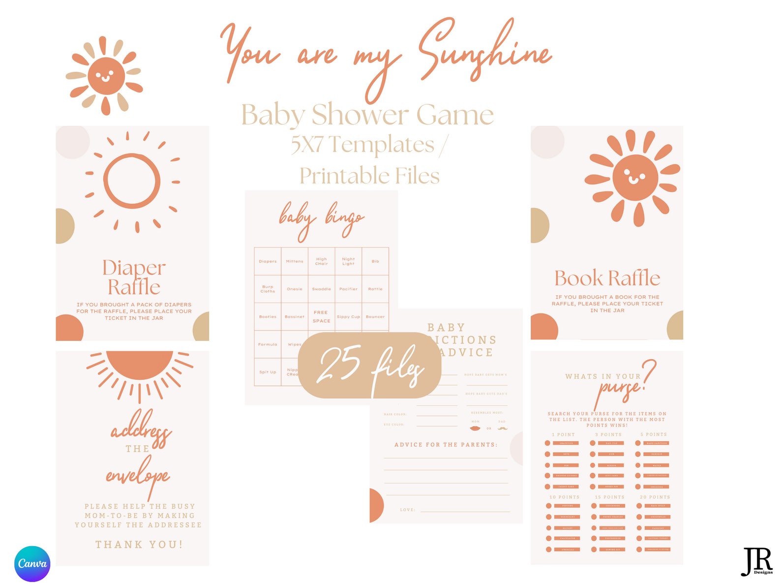Baby Shower Game Digital Download Canva Templates You Are My - Etsy