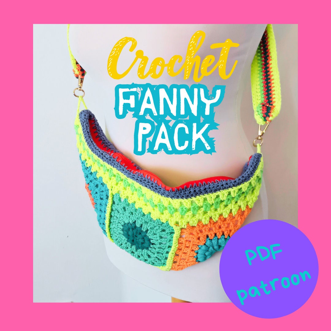 Digital Crochet Fanny Pack Pattern - Easy Granny Square DIY PDF ...