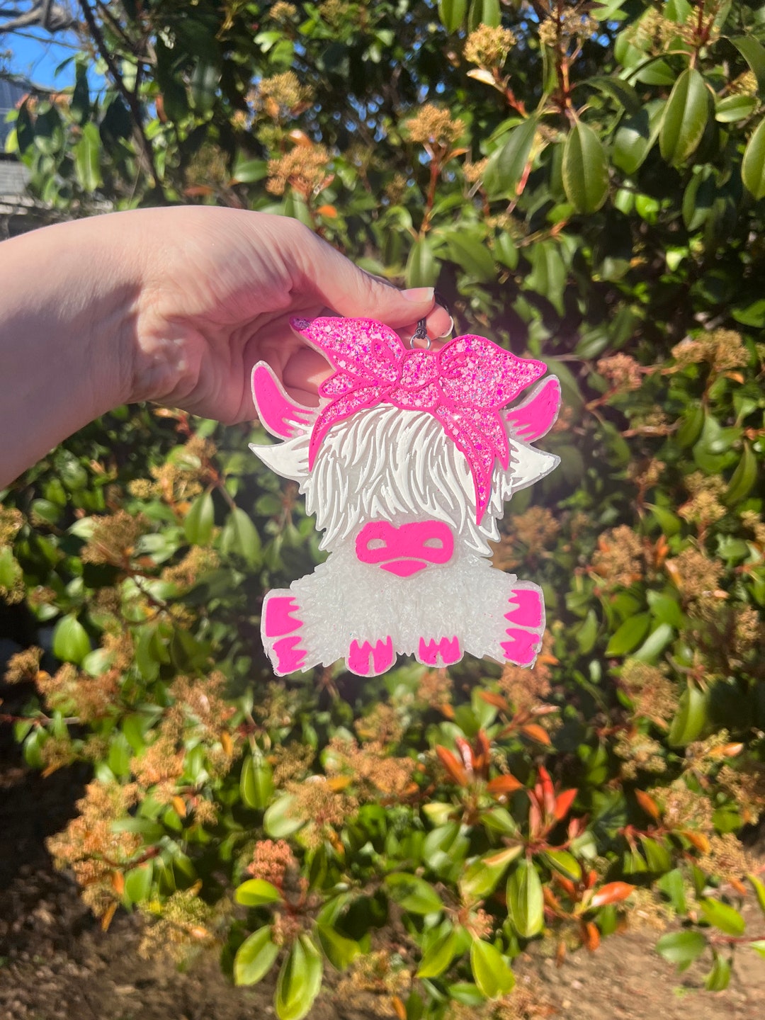 Pink Highland Cow Freshie - Etsy