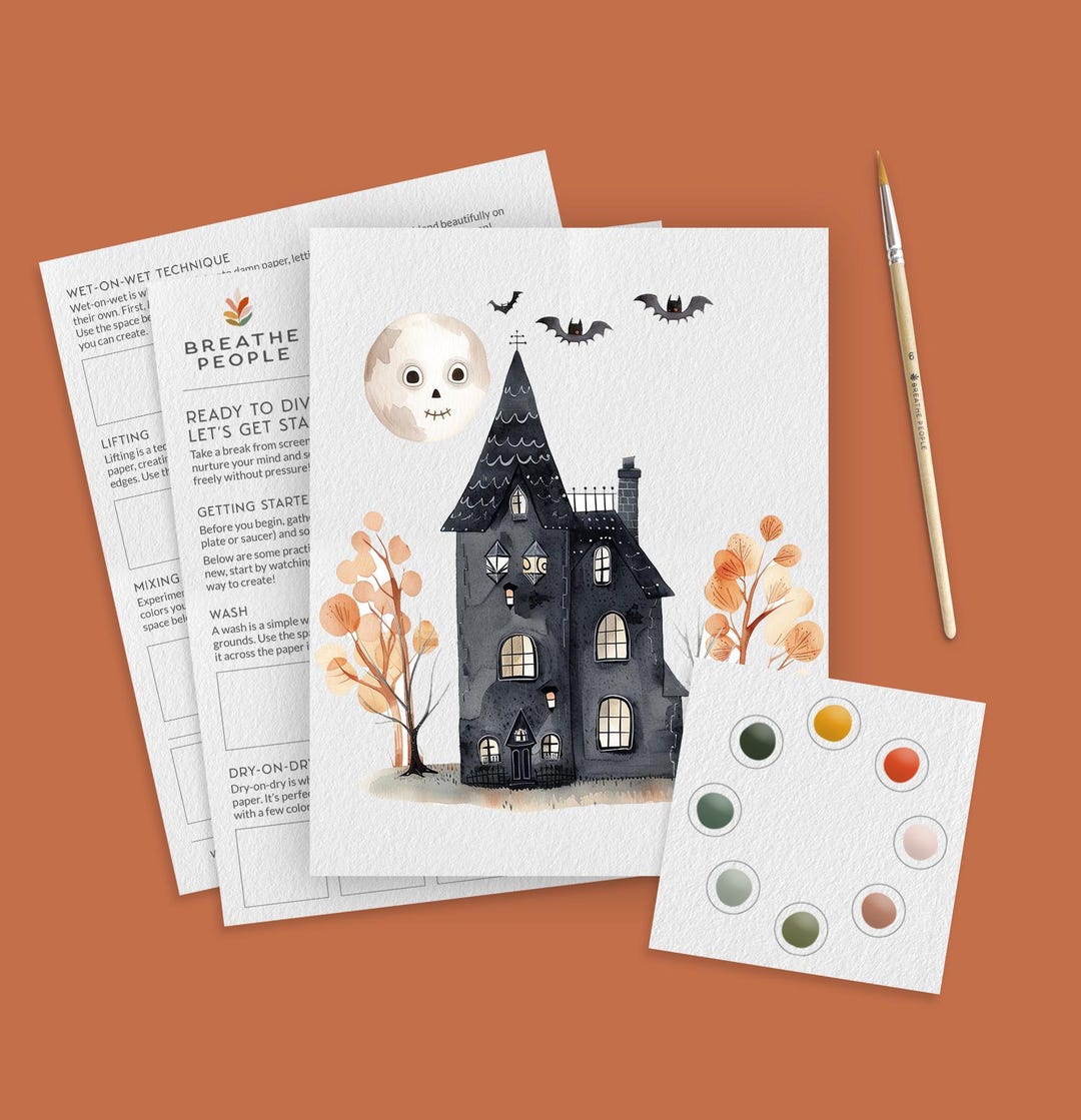 All‑in‑one Fall Watercolor Kit • Autumn Palette • DIY Painting Set ...