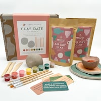 DIY Clay Pottery Kit for Two: Plant Pot Head, Air Drying Clay - Etsy