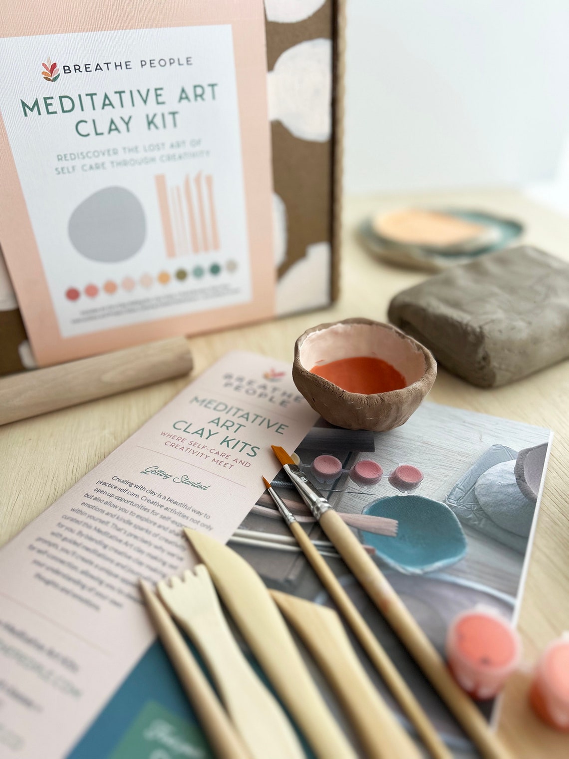 Deluxe Meditative Art Air Dry Clay Kit + Meditations and Journaling ...