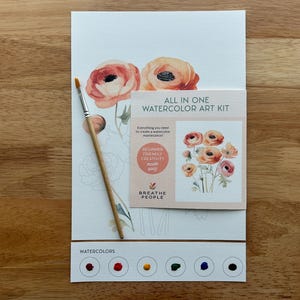 All-in-one Beginner Watercolor Kit + Two Page Watercolor Workbook ...