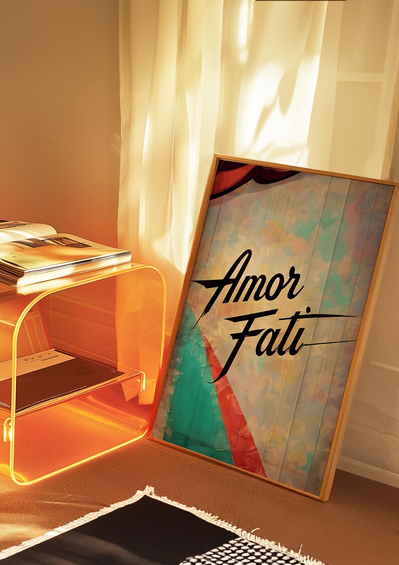 Retro Amor Fati Print – Vintage Style Stoic Quote (digital Download) - Etsy