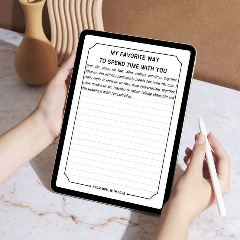 From Mom, With Love: A Printable Keepsake Journal of Life's Teachings ...