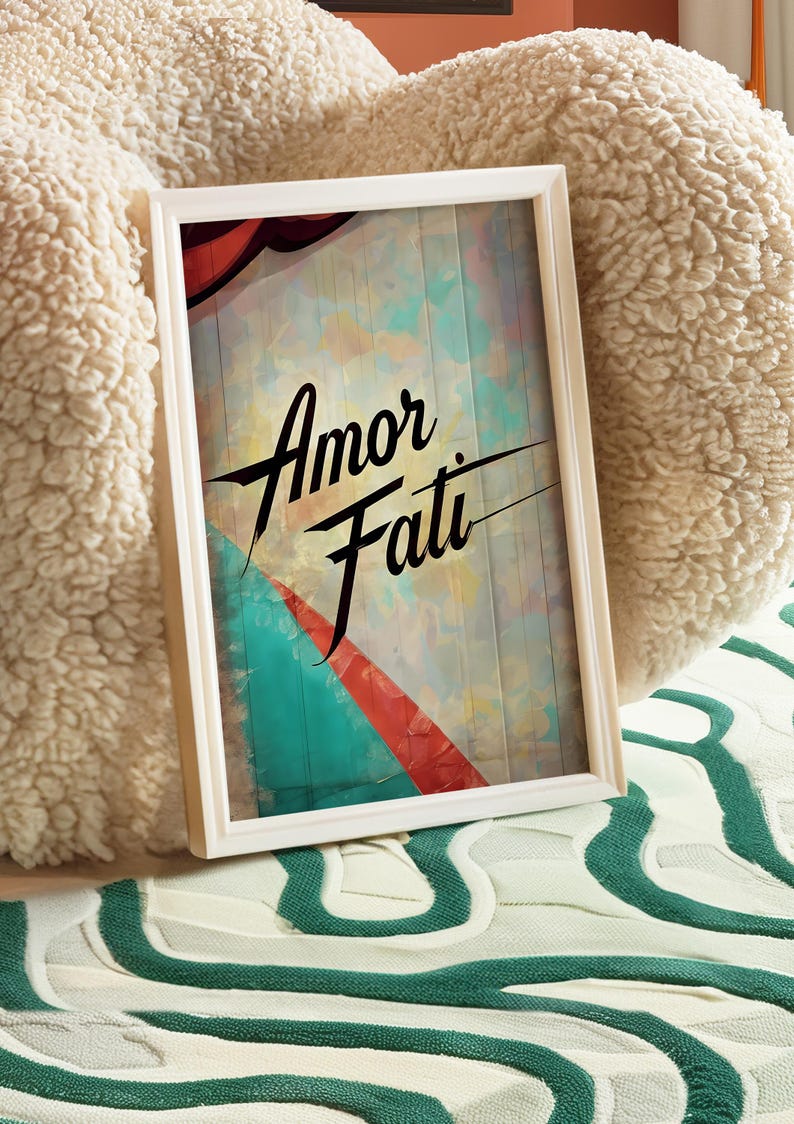 Retro Amor Fati Print – Vintage Style Stoic Quote (digital Download) - Etsy