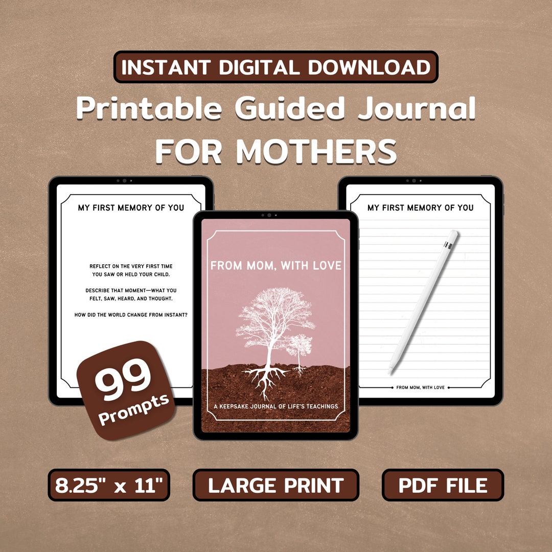From Mom, With Love: A Printable Keepsake Journal of Life's Teachings ...